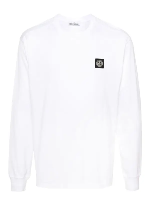Stone Island Logo-patch Cotton T-shirt - White