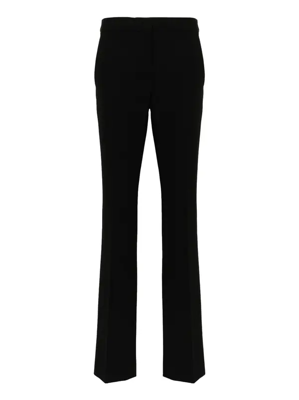 Moschino Press-creased Straight-leg Trousers - Black