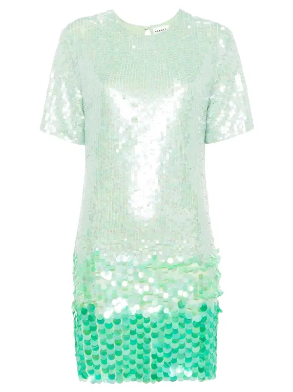 P.a.r.o.s.h Gigi Sequinned Mini Dress - Green