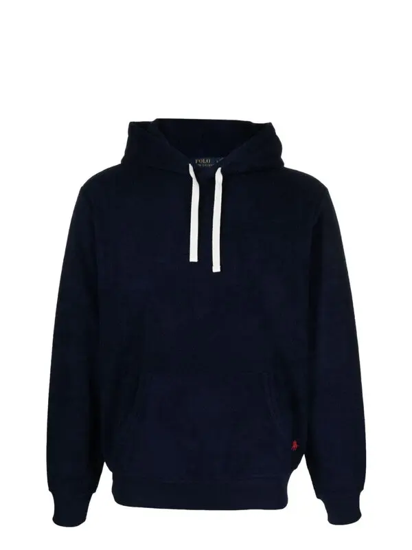 Polo Ralph Lauren Embroidered-logo Fleece Hoodie - Blue