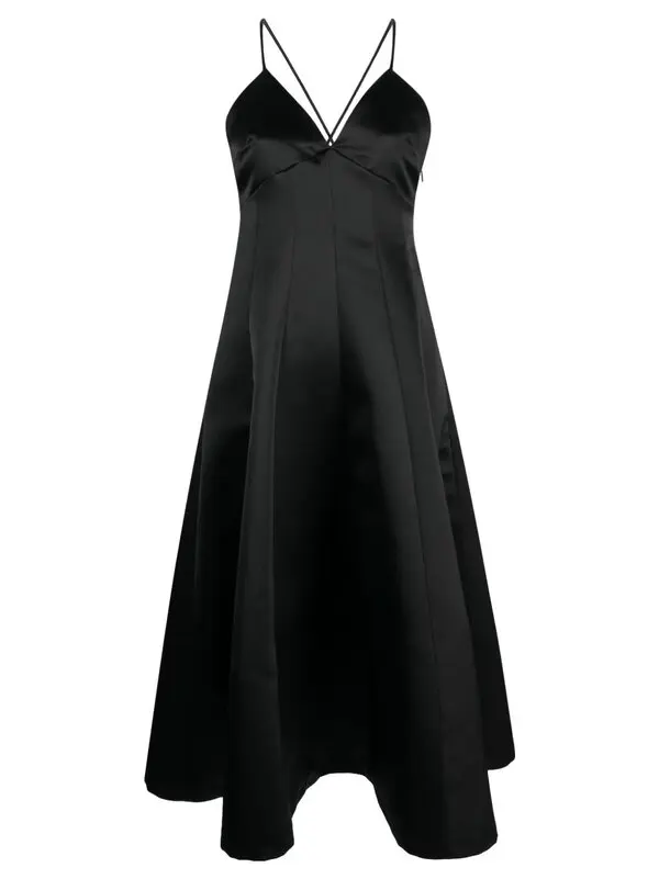 Philosophy Di Lorenzo Serafini Flared Midi Dress - Black