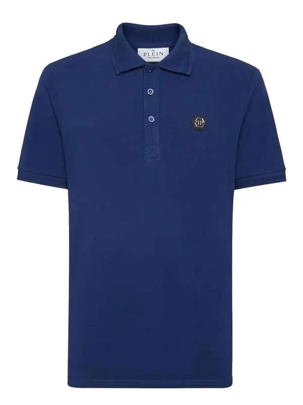 Philipp Plein Gothic Plein Cotton Polo Shirt - Blue