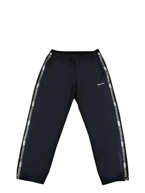 Supreme Reflective Zip Track Pant - Black