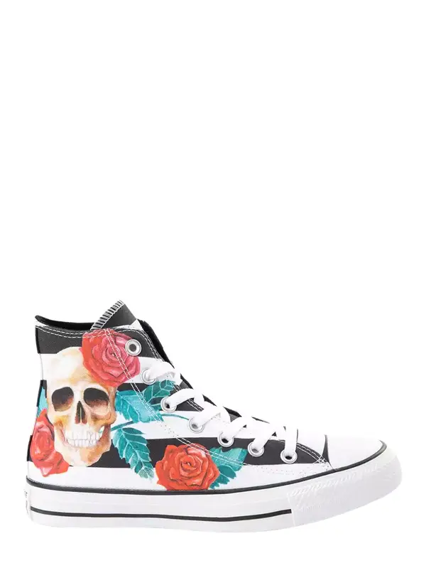 CONVERSE Chuck Taylor All Star High 'skull Roses' Sneakers - White