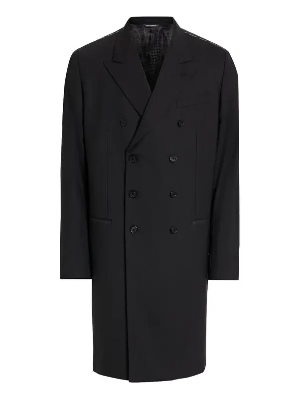 Dolce & Gabbana Double-breasted Wool-blend Coat - Black
