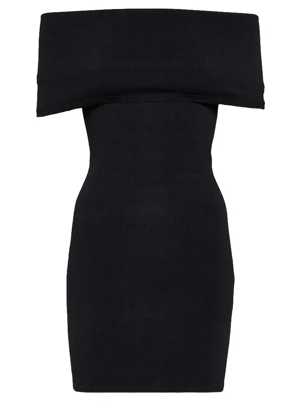 Wardrobe.NYC Off-shoulder Mini Dress - Black