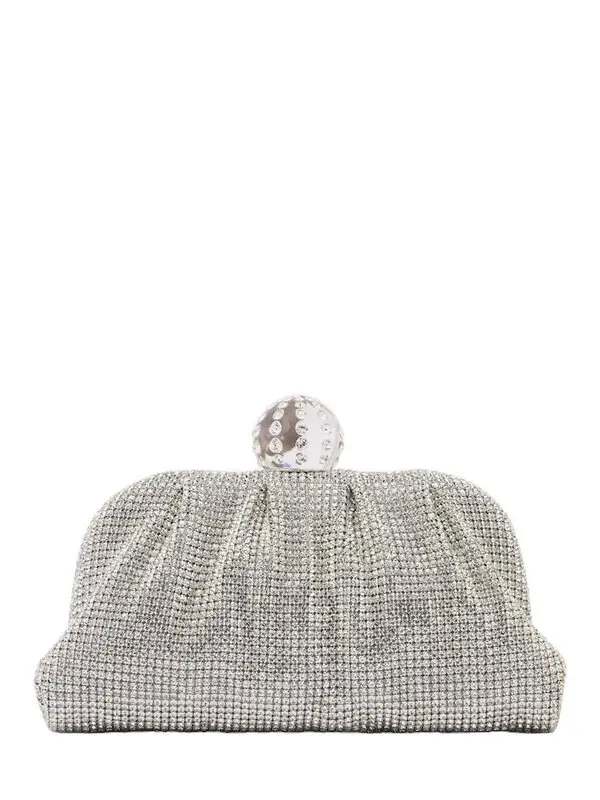 AQUAZZURA Tequila Crystal-embellished Clutch - Silver