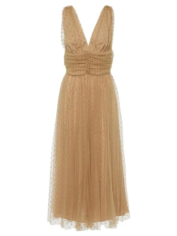Altuzarra Lola Tulle Mini Dress - Beige