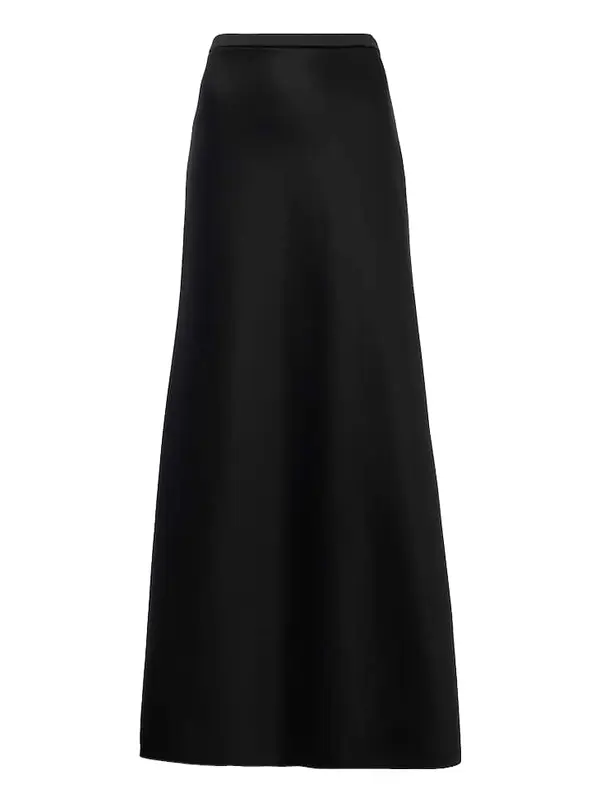 Max Mara Clavier Cotton-blend Jersey Maxi Skirt - Black