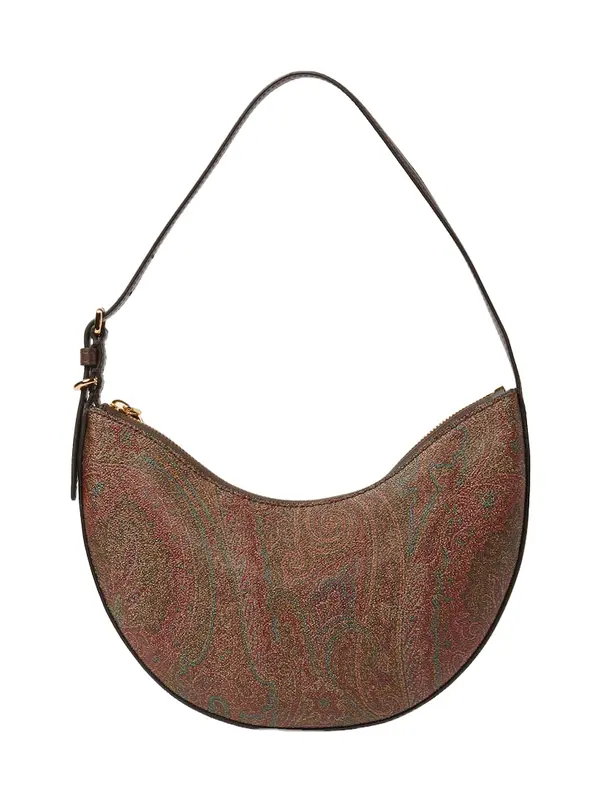 Etro Small Leather-trimmed Shoulder Bag - Multicoloured