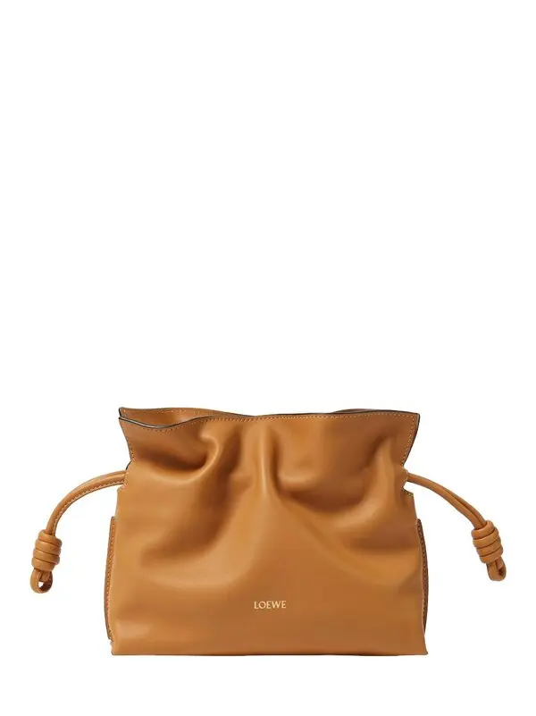 Loewe Flamenco Mini Leather Clutch - Brown