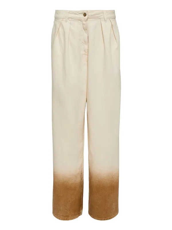 Alanui High-rise Wide-leg Jeans - White
