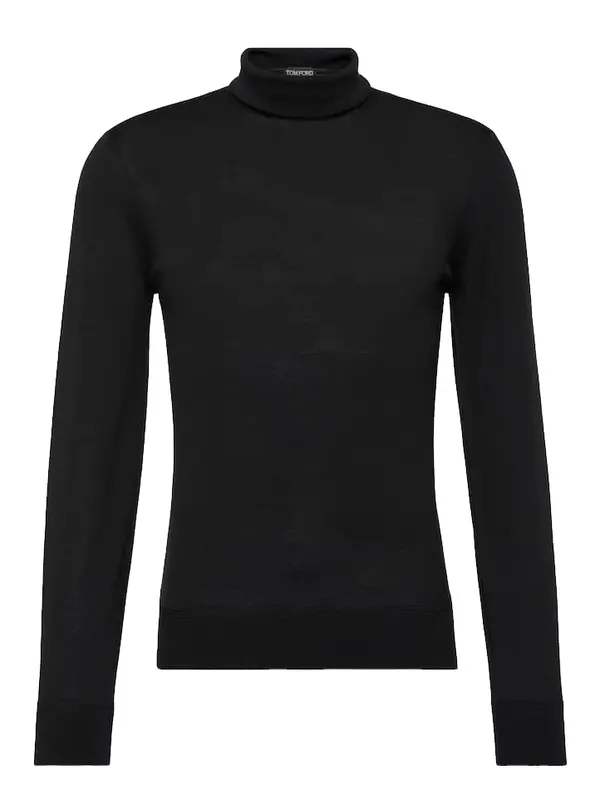 TOM FORD Wool Turtleneck Sweater - Black