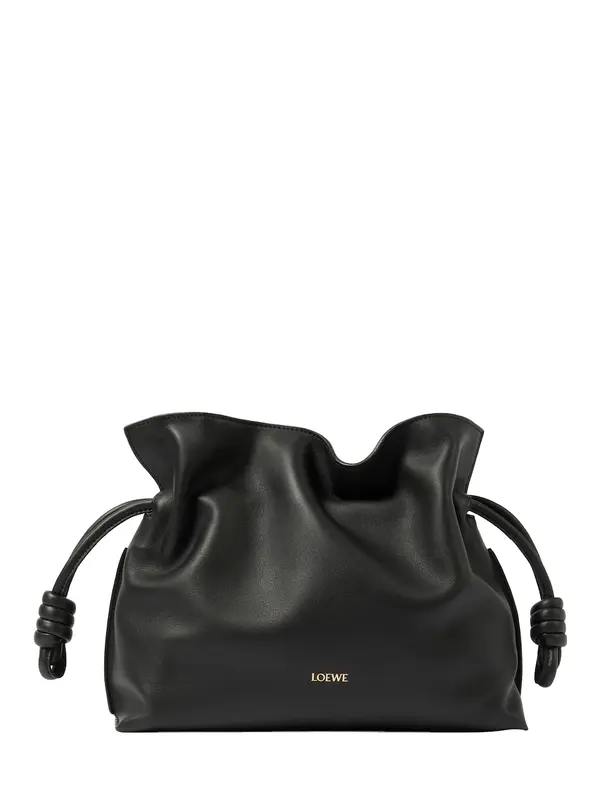 Loewe Flamenco Leather Clutch - Black