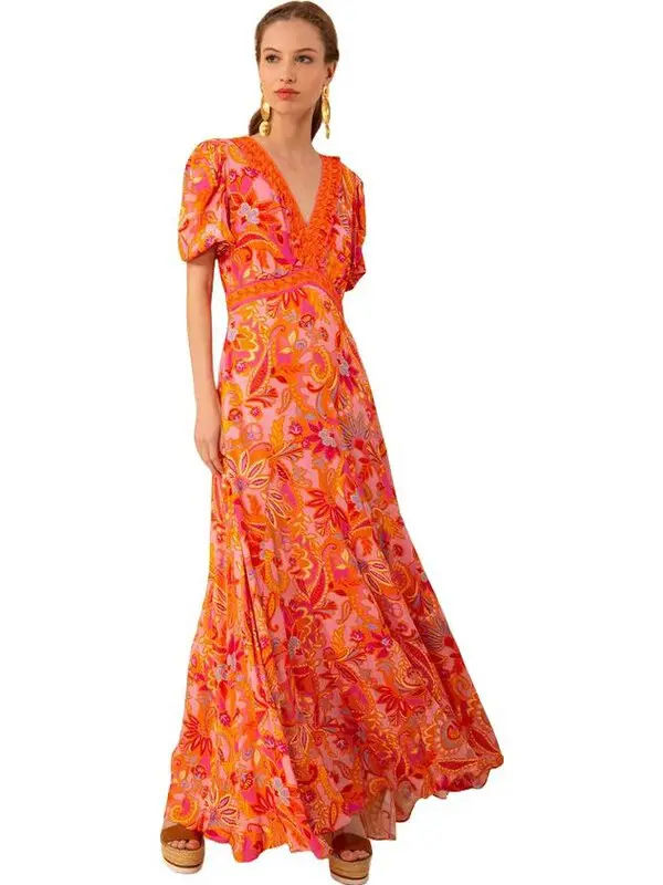 Hale Bob Daisy Maxi Dress - Pink