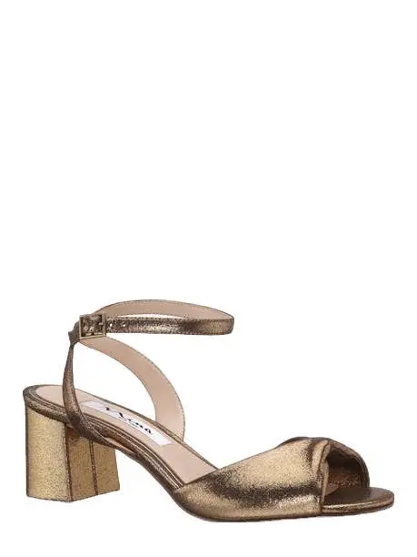 Nina Nigella Glitter Ankle-wrap Sandal - Bronze