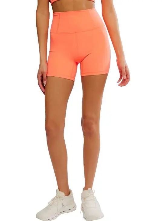 Free People Never Better Bike Shorts - Neon Coral