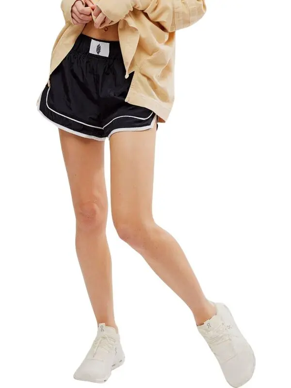 Free People Varsity Blues Athletic Shorts - Black Combo