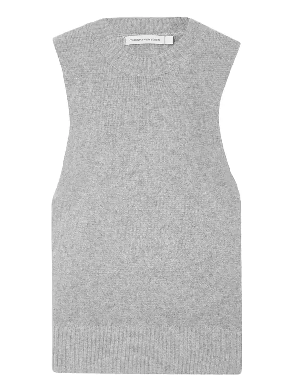 Christopher Esber Divider Cut-out Cashmere Vest - Gray