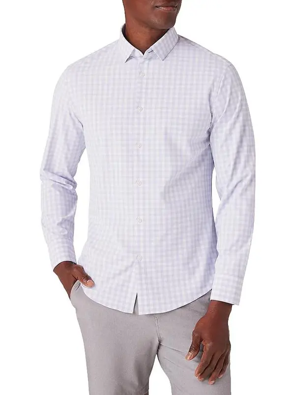 Mizzen+main Leeward No Tuck Dress Shirt - Lilac Madison Check