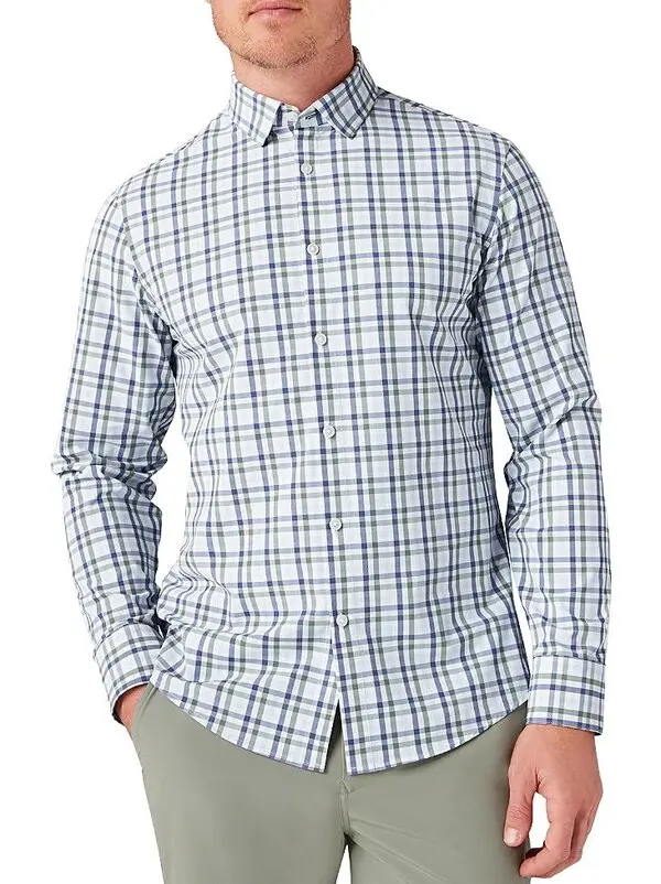 Mizzen+main Leeward No Tuck Dress Shirt - Sky Coastal Plaid