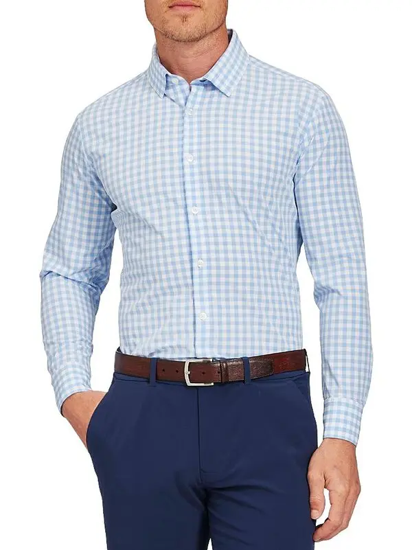 Mizzen+main Leeward Dress Shirt - Light Blue Gingham