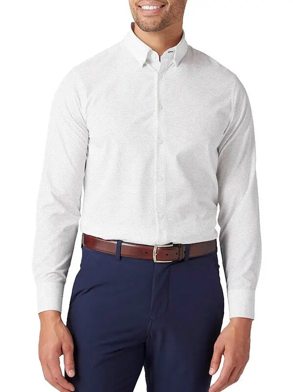 Mizzen+main Leeward Dress Shirt - Sage Dot