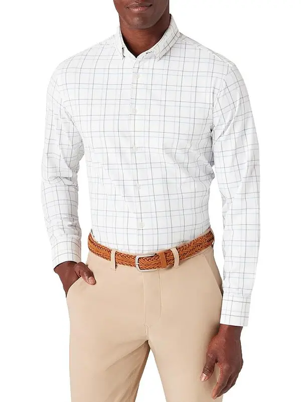Mizzen+main Leeward Dress Shirt - White Larkin Plaid