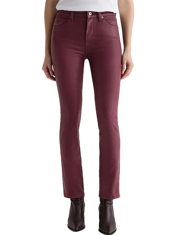 Ag Mari Coated Slim Jeans - Winery