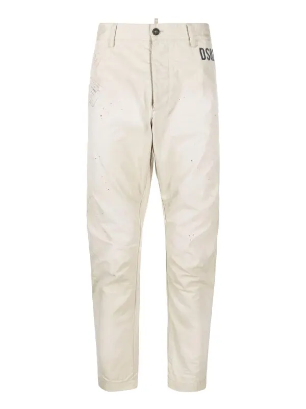 Dsquared2 Sexy Cotton Chino Trousers - Neutrals
