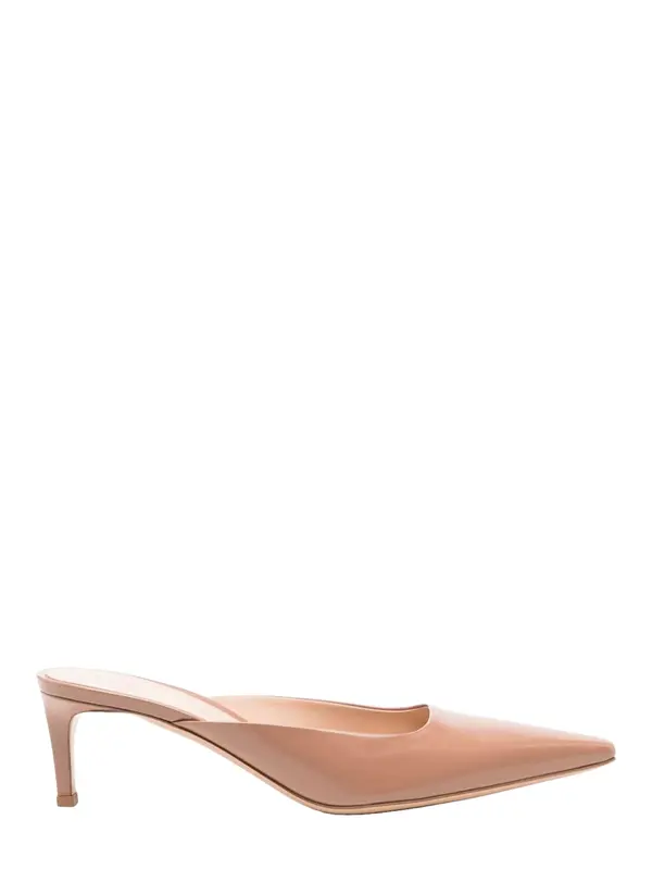 GIANVITO ROSSI Lindsay 65mm Leather Mules - Brown