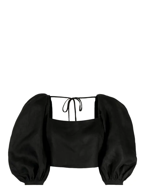 CALA DE LA CRUZ Sami Cropped Blouse - Black