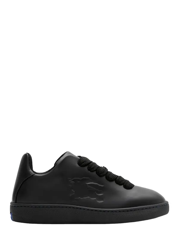 Burberry Logo-embossed Leather Sneakers - Black