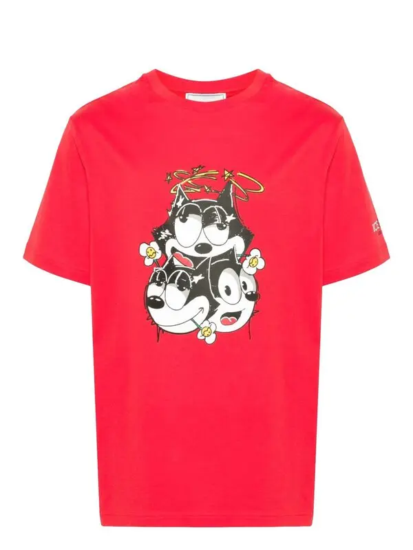 Iceberg X Felix The Cat Cotton T-shirt - Red