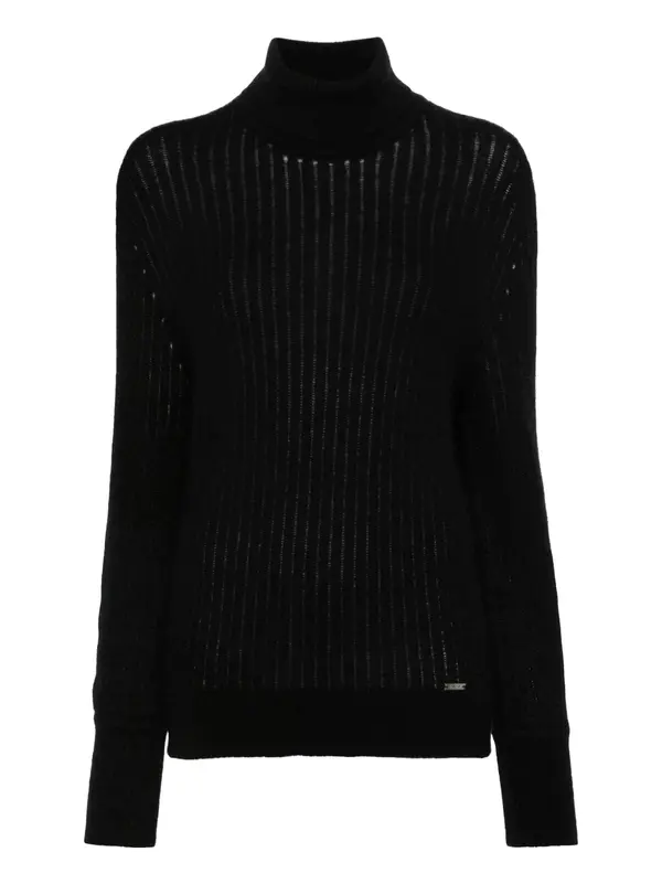 Kiton Roll-neck Ribbed-knit Jumper - Black