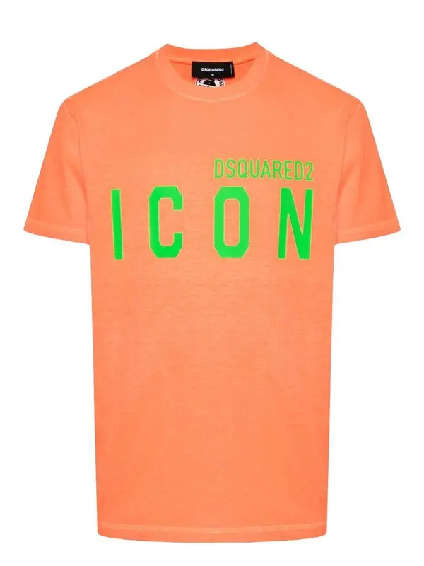 Dsquared2 Be Icon Cotton T-shirt - Orange