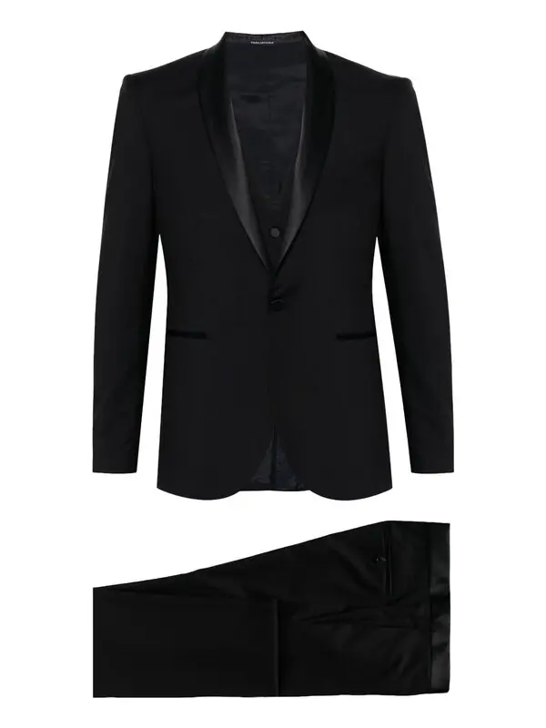 Tagliatore Virgin-wool Tuxedo Suit - Blue