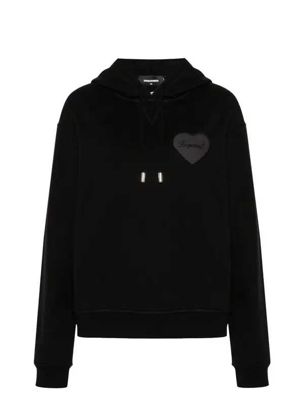 Dsquared2 Rhinestone-embellished Logo Hoodie - Black