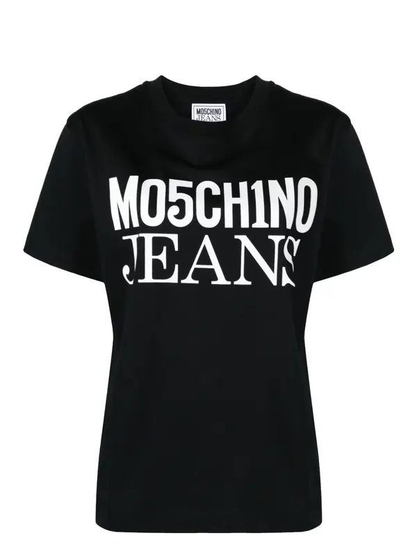 Moschino Logo-print Cotton T-shirt - Black