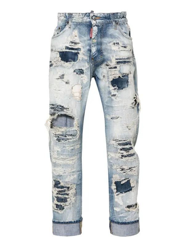 Dsquared2 Big Brother Distressed-finish Jeans - Blue