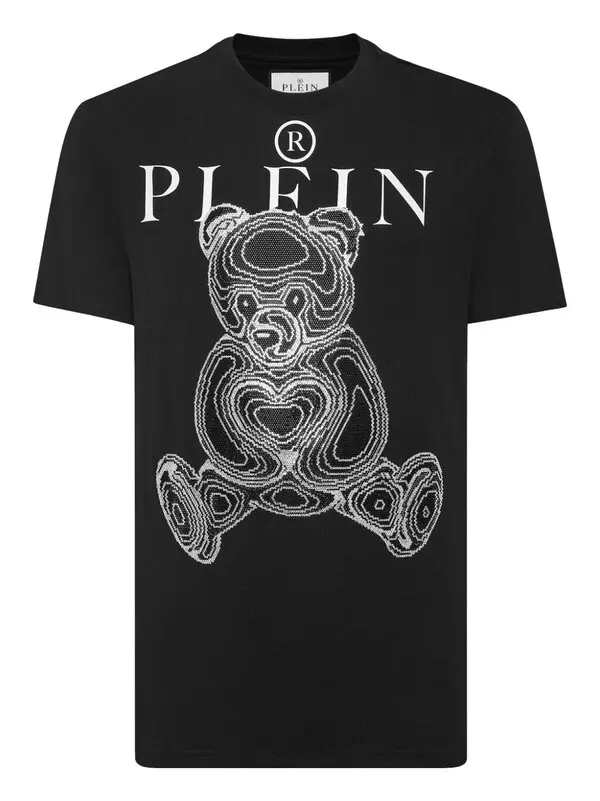 Philipp Plein Teddy Bear Cotton T-shirt - Black