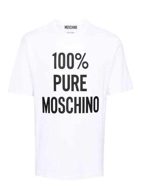 Moschino Slogan-print Cotton T-shirt - White