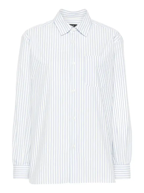 A.p.c. Sela Striped Shirt - Blue