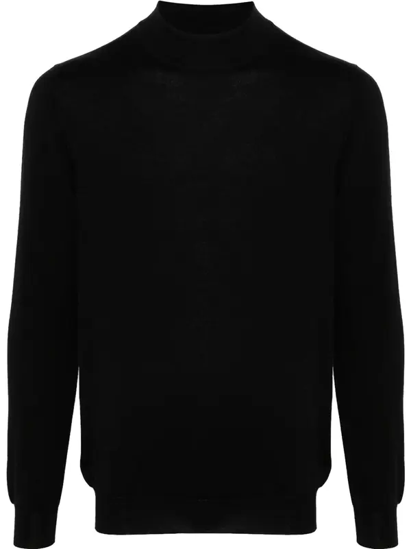 Kiton High-neck Jumper - Black