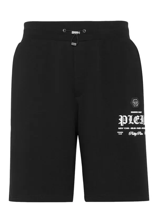 Philipp Plein Logo-embossed Track Shorts - Black