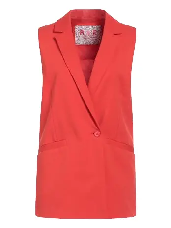 ROSÉ A POIS Single-breasted Blazer - Tomato Red