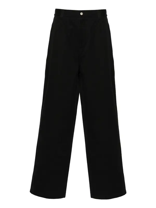 StÜssy Straight-leg Cotton Trousers - Black