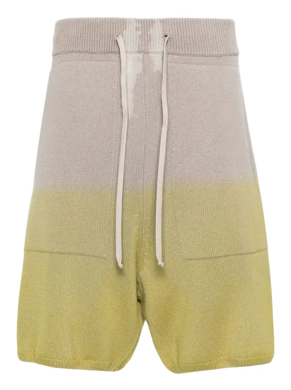 MONCLER + RICK OWENS Ombré Cashmere Shorts - Grey