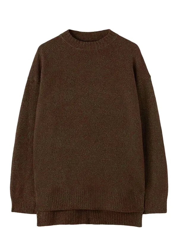 JIL SANDER Melange-effect Wool-blend Jumper - Brown