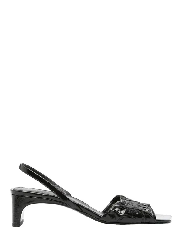 TOTEME Gathered 50mm Sandals - Black